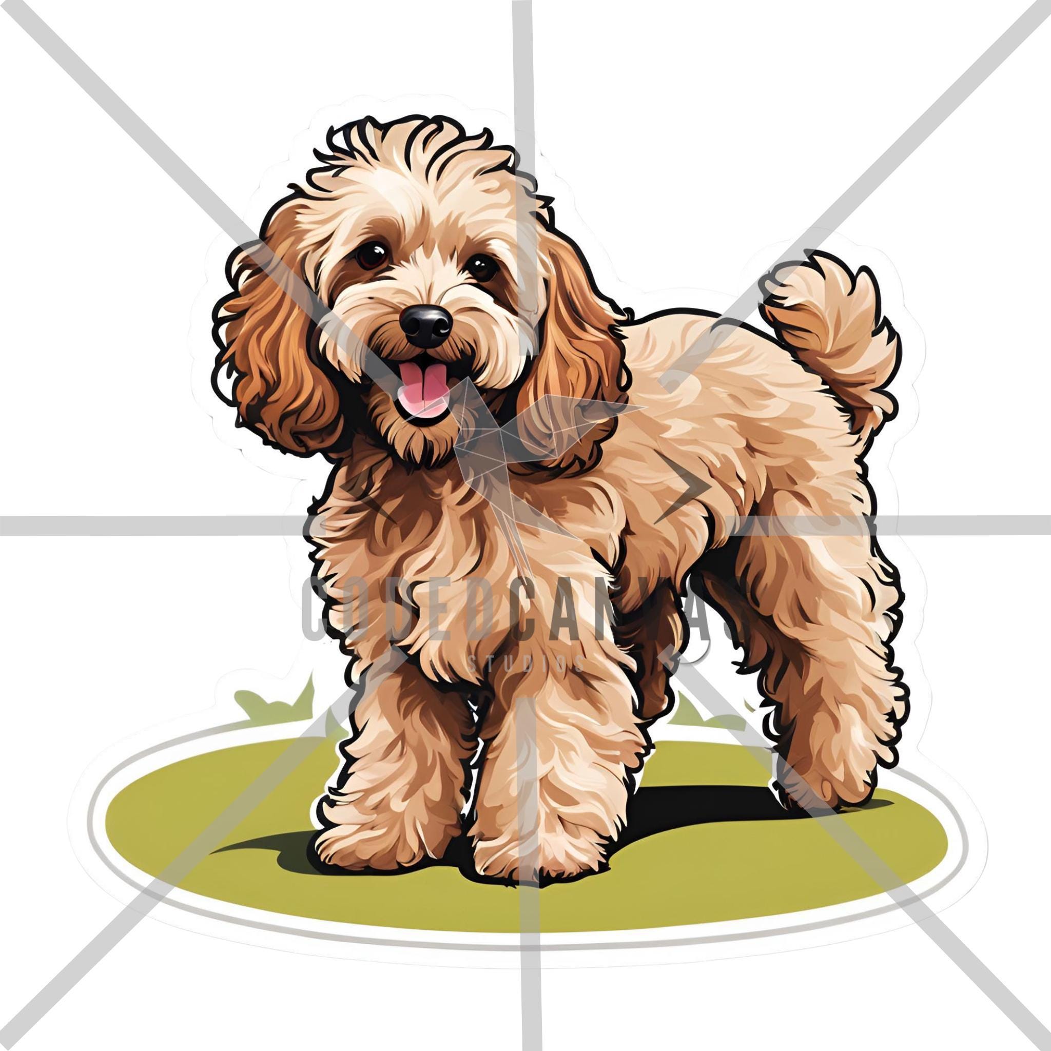 Cockapoo Dogs 20 Digital PNG Clip Art Sticker Style Images for Personal ...
