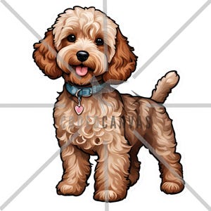 Cockapoo Dogs 20 Digital PNG Clip Art Sticker Style Images for Personal ...