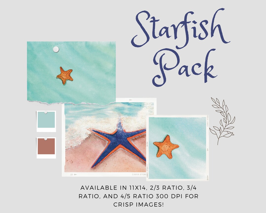 Star Fish Printables | Ocean Art | Printable Home Decor | Fine Art ...