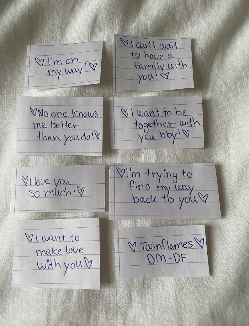 Love Messages From Your Person handwritten Love Cards - Etsy
