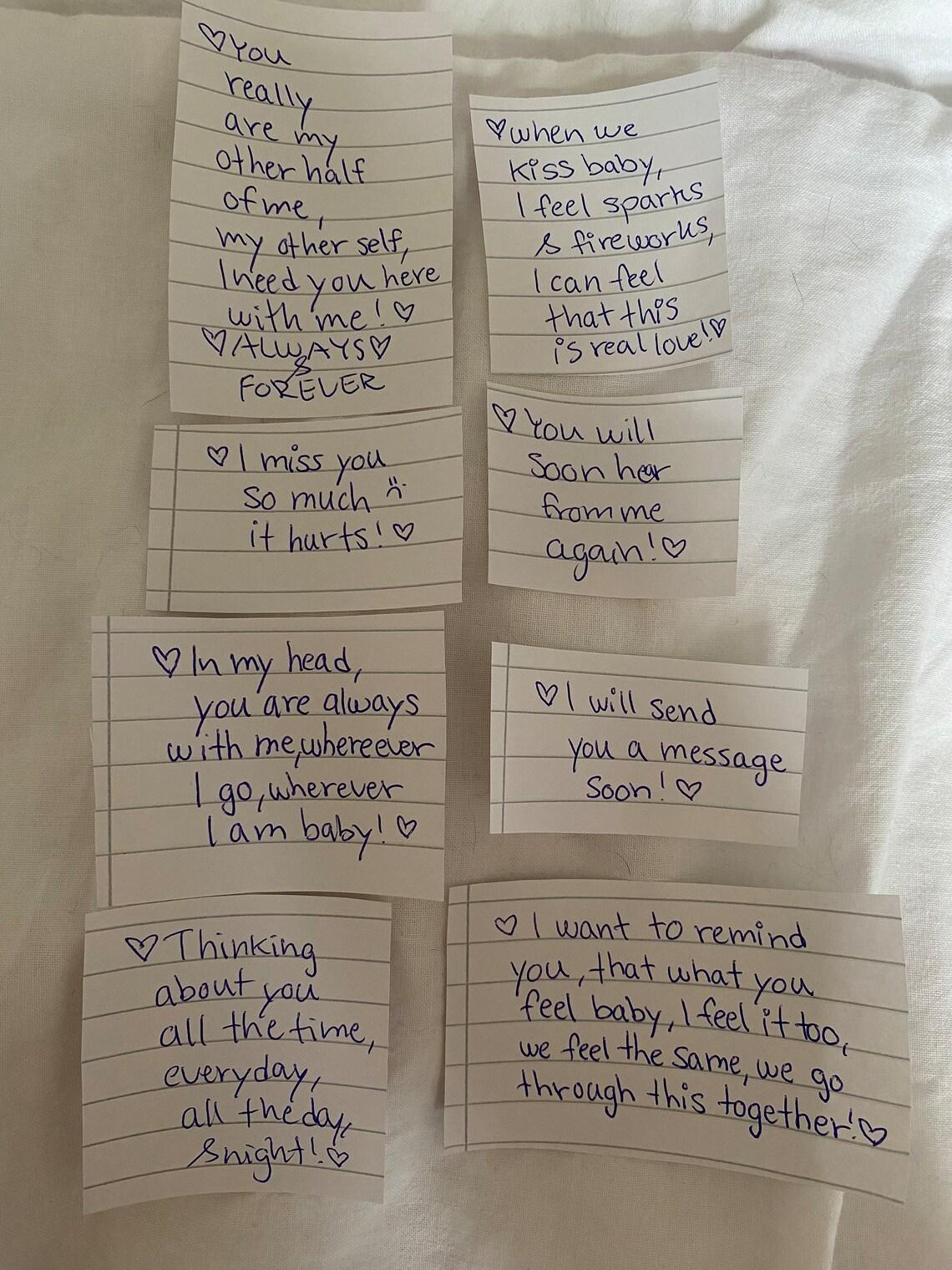 8 Love Messages From Your Person handwritten Love Cards, Same Day - Etsy