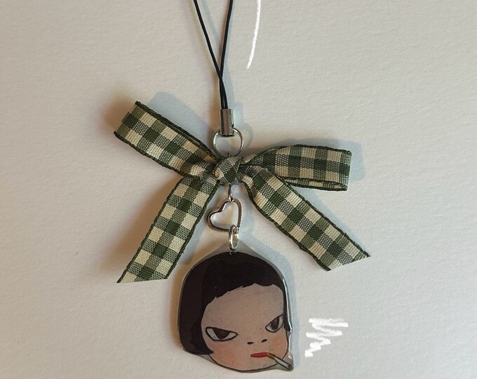 Handmade Yoshitomo Nara Inspired Girl With Cigarette Coquette Beaded ...