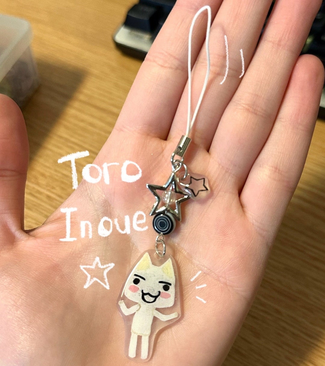 Handmade Toro Inoue Beaded Phone Charm Keychain - Etsy