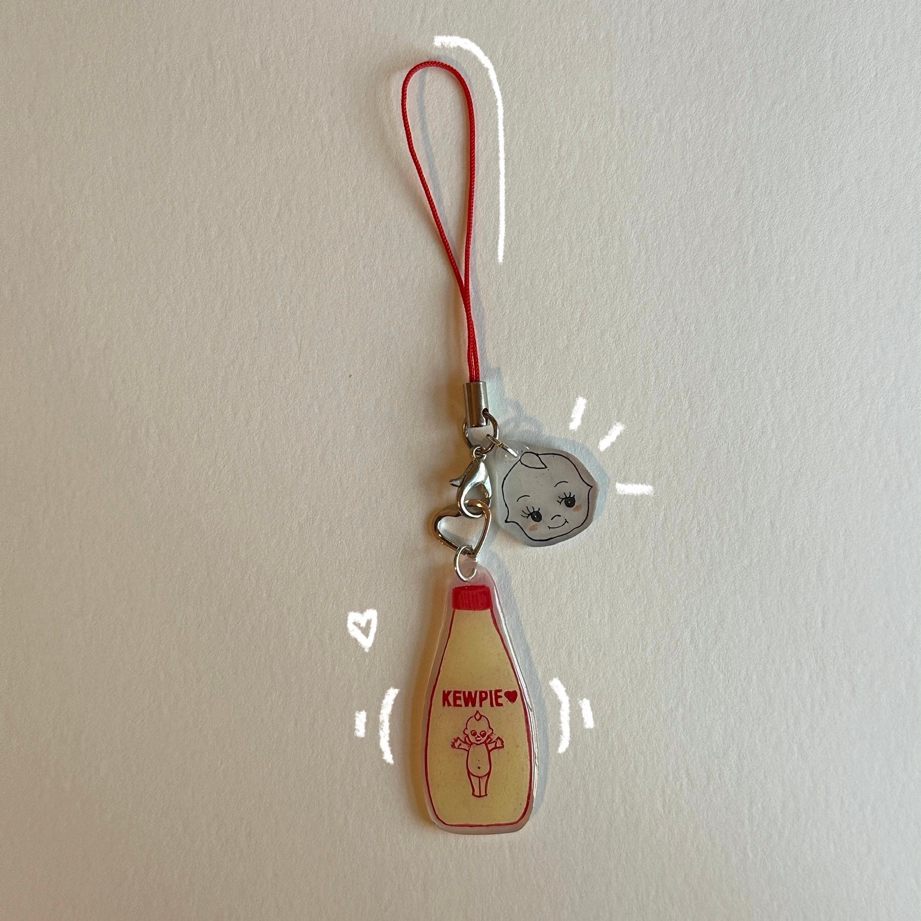 Handmade Kewpie Mayo Kewpie Doll Phone Charm Keychain - Etsy