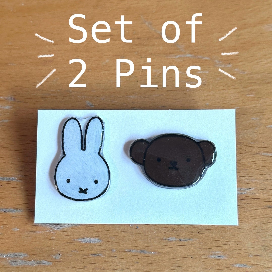 Handmade Miffy and Boris Pins (set of Two) - Etsy
