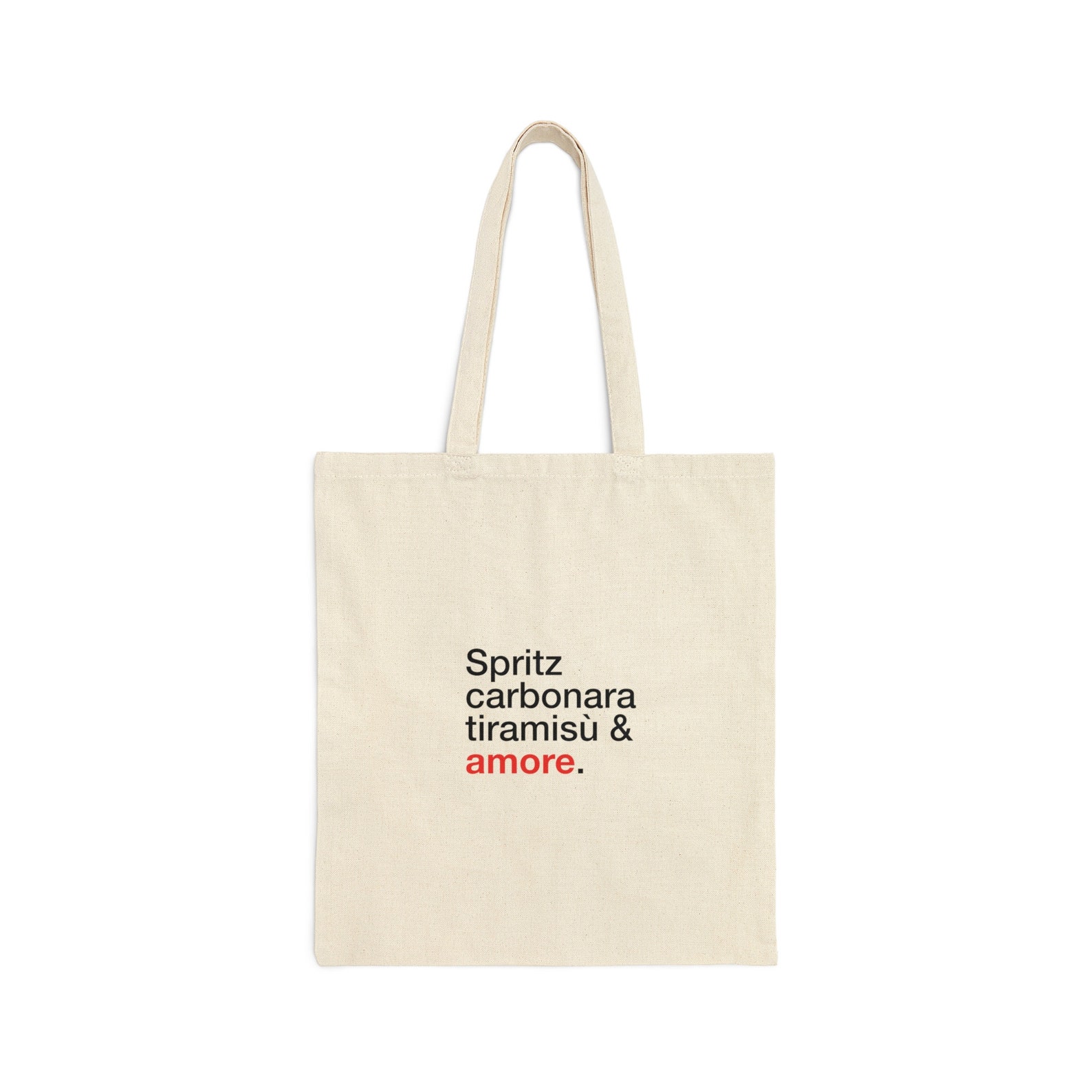 Italian Food Lover Tote Bag 'spritz, Carbonara, Tiramisu & Love' Quote ...