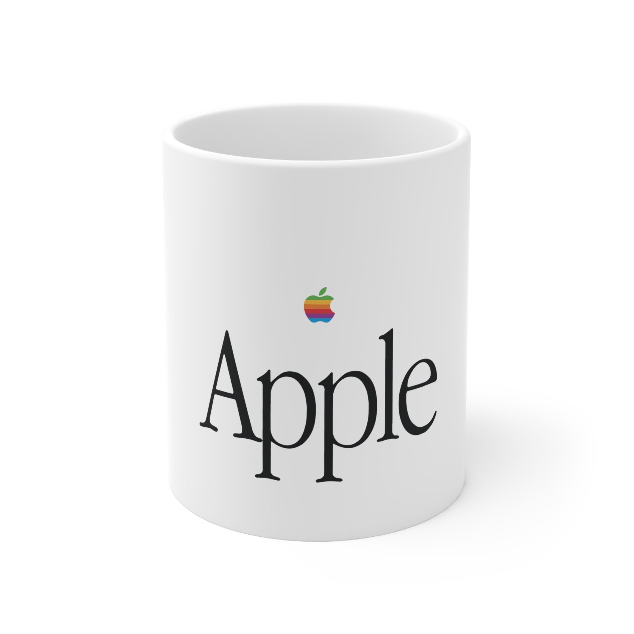 Vintage Apple Logo Mug Retro Design With Colorful Apple Logo Perfect ...