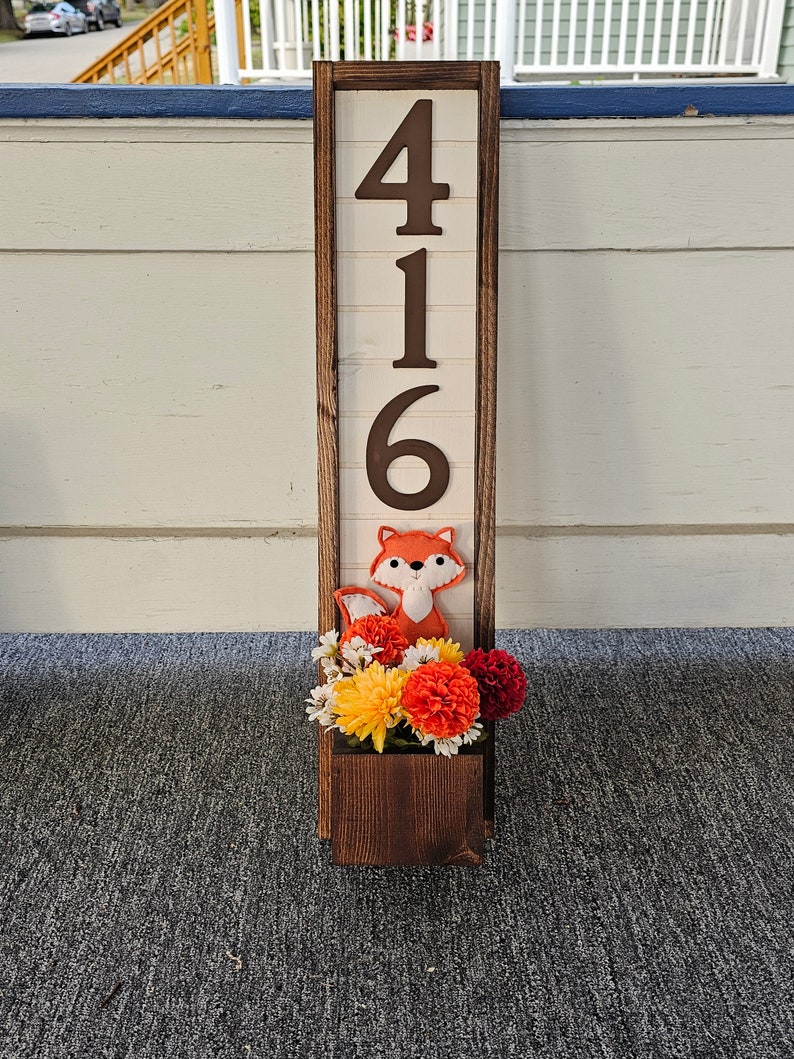 Custom Hanging Address Planter Box (heritage House Numbers) - Etsy