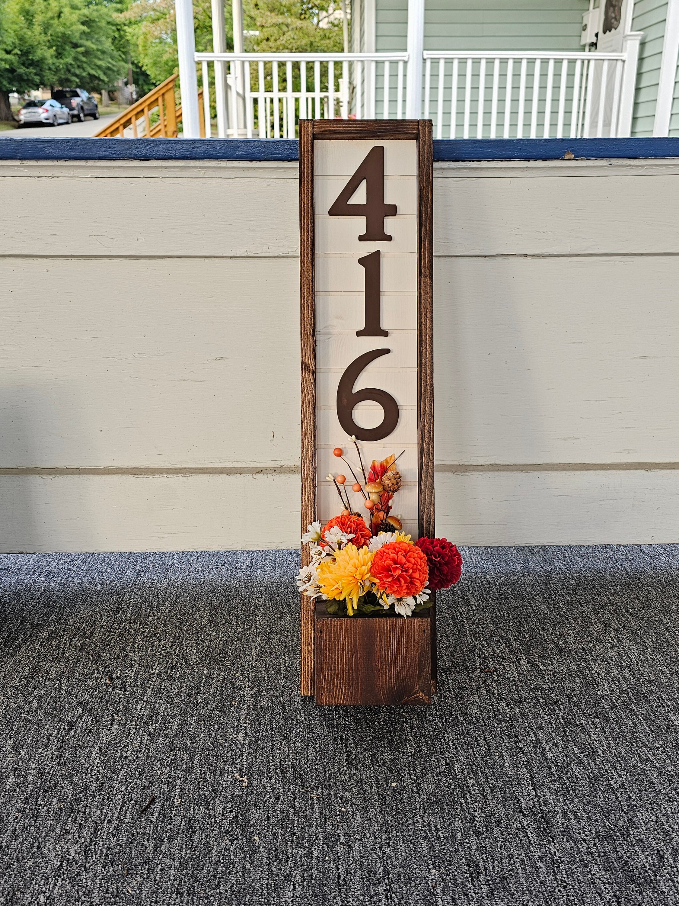 Custom Hanging Address Planter Box (heritage House Numbers) - Etsy