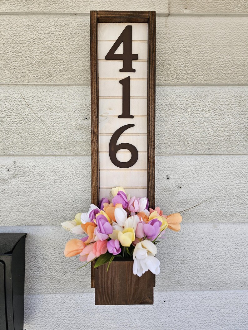 Custom Hanging Address Planter Box (heritage House Numbers) - Etsy