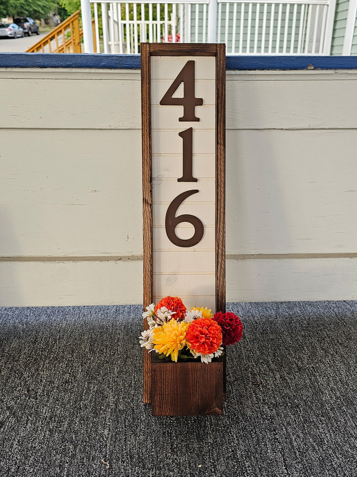 Custom Hanging Address Planter Box (heritage House Numbers) - Etsy