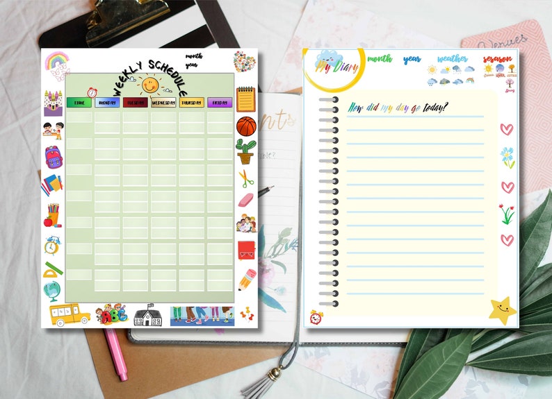 Kids Daily Schedule Template, Daily Schedule Template Editable PDF ...