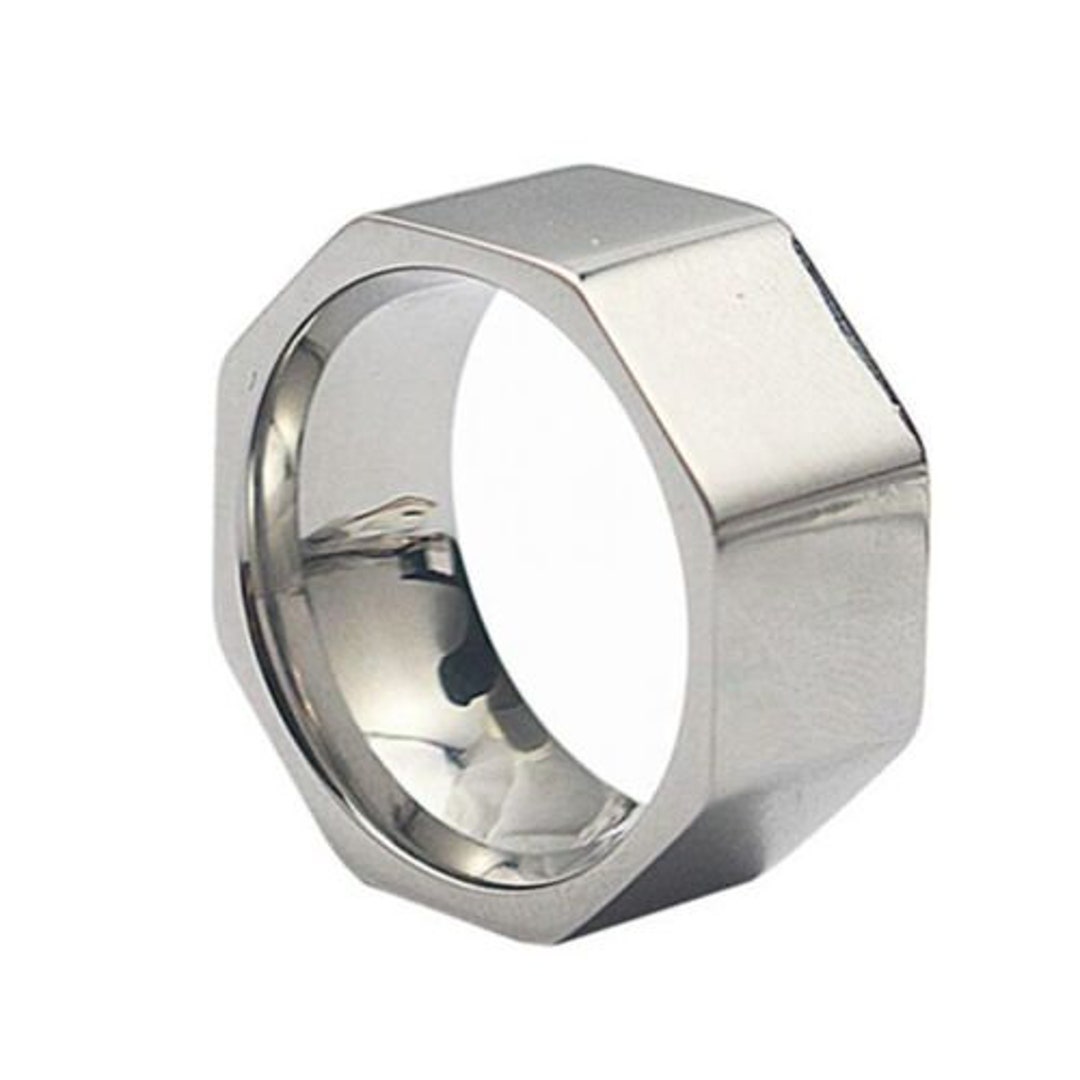 Industrial Nut Ring Square Ring Solid 925 Sterling Silver Bolt ...