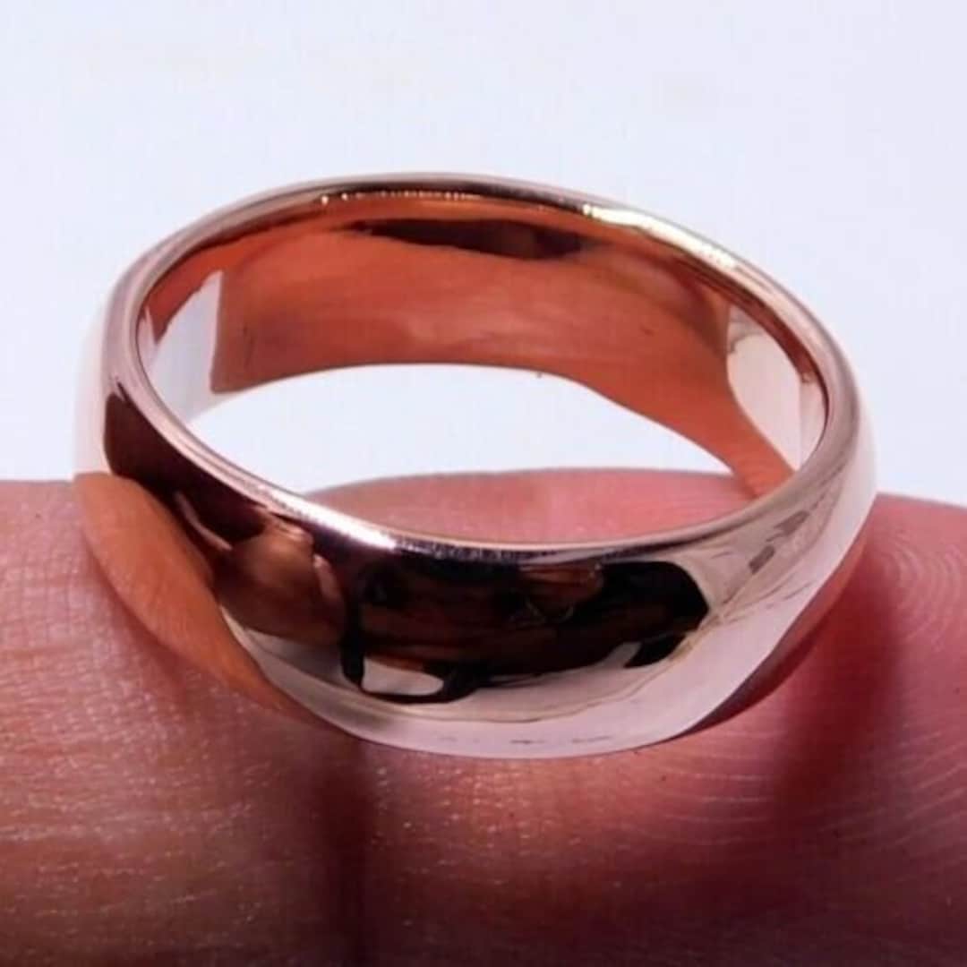 Stackable Unisex Copper Ring, Mens Ring, Pure Copper Band Ring, Copper ...