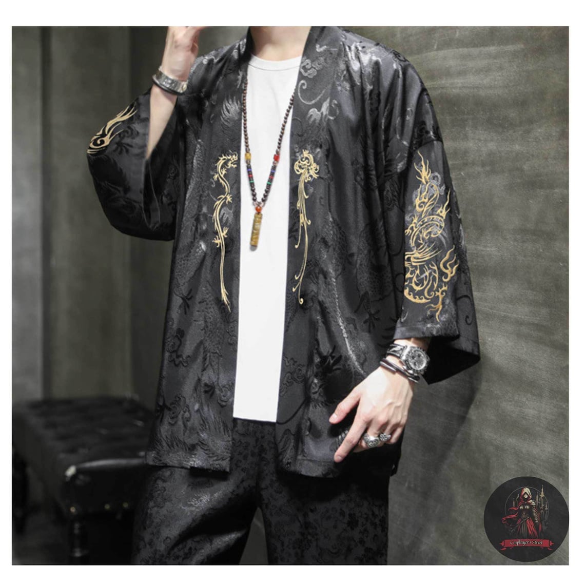 Chinese Haori Robe Style, Japanese Haori Kimono, Kimono Cardigan Hip ...