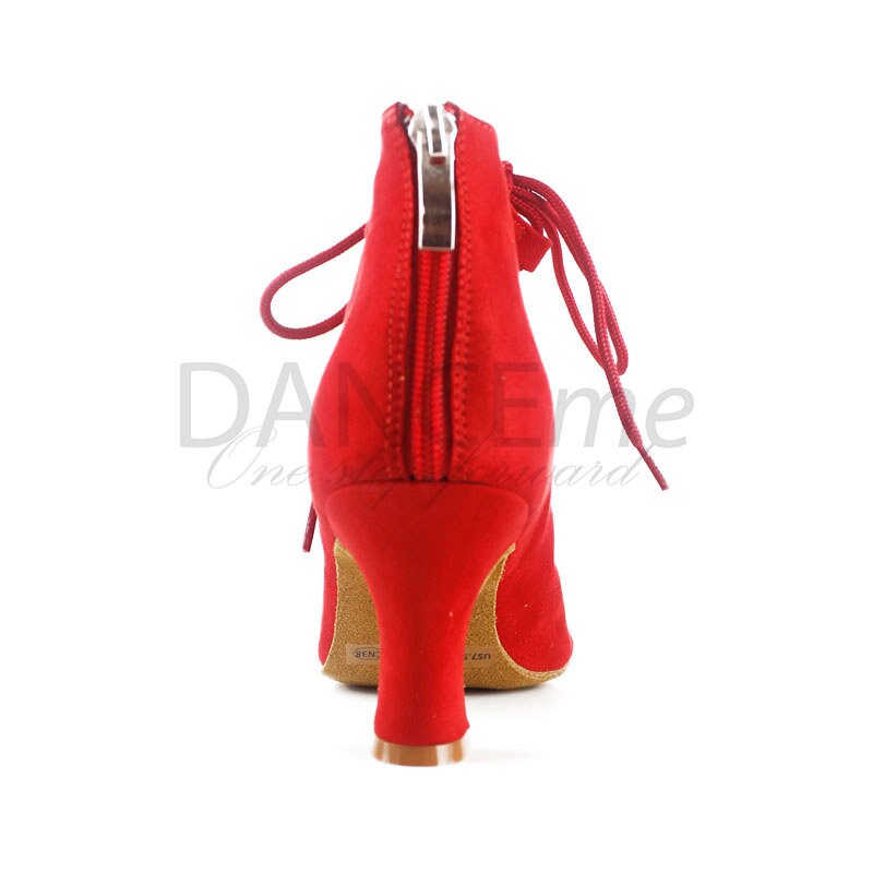 Red Latin Dance Shoes for Women Lace Latin Dance Shoes Salsa Shoes ...