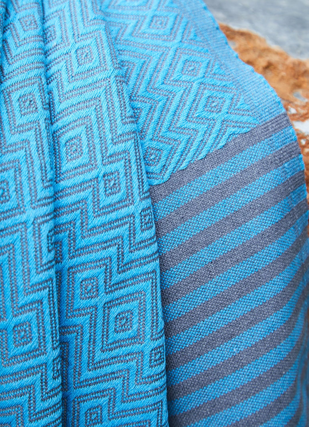 Tribal Pattern Blue Hammam Towel - Etsy