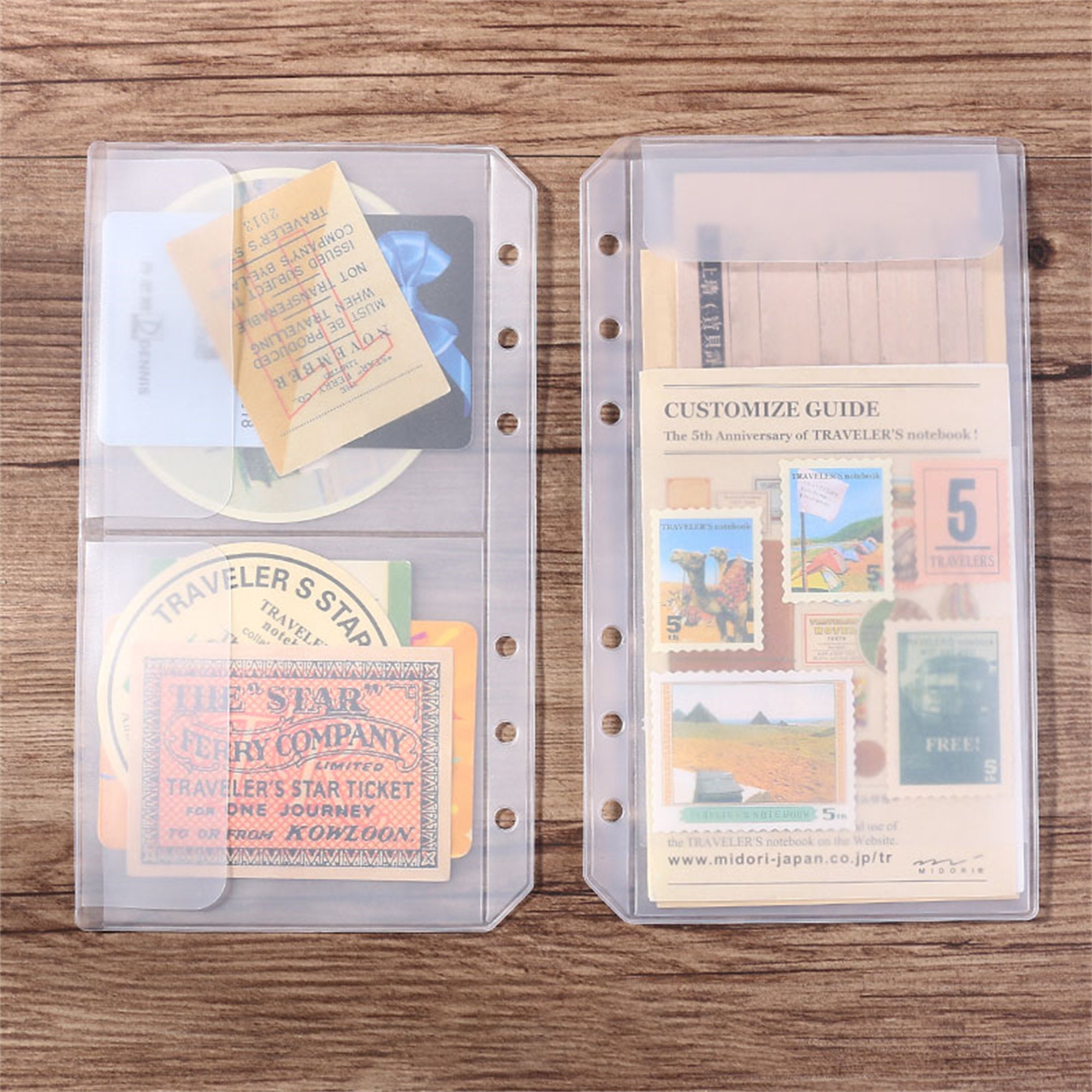A6 Binder Pockets: Transparent PVC 6-ring Organizer - Etsy