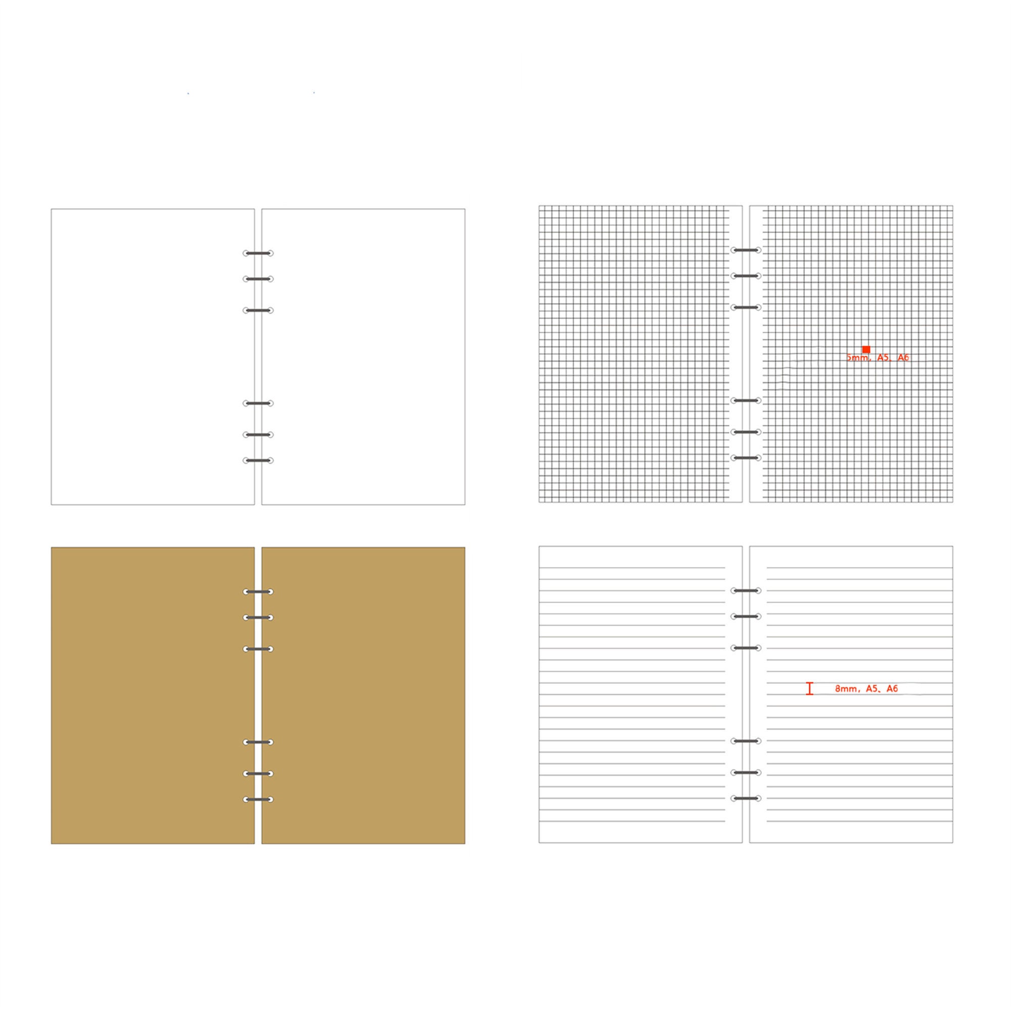 A5/A6/A7 Loose-leaf Notebook Inserts: Journal Refill - Etsy