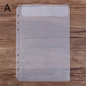 A5 Binder Pocket Pages: Clear PVC 6-ring Organizer - Etsy