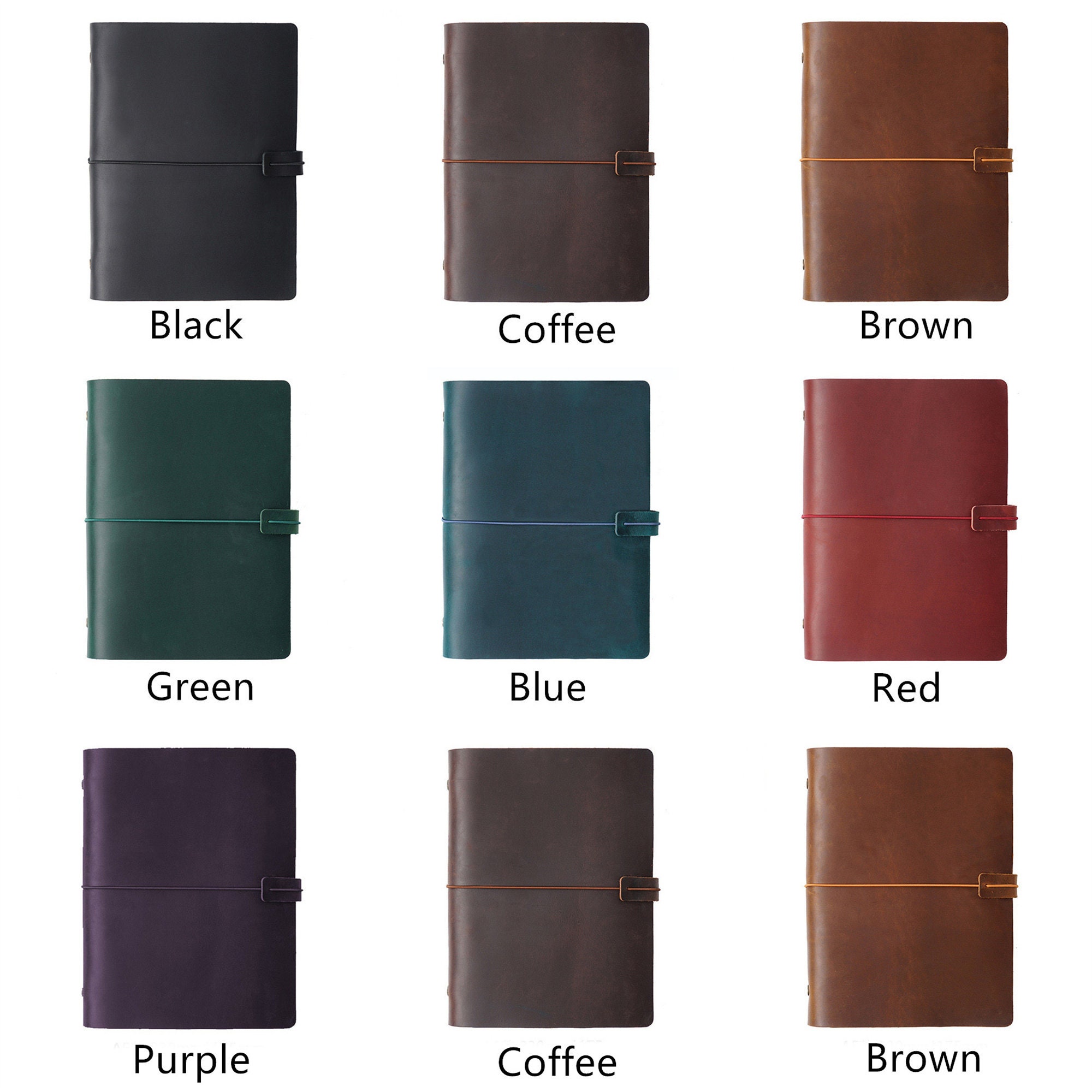 Personalized Leather Travel Hand Ledger, Imprinting Process, Loose Leaf ...