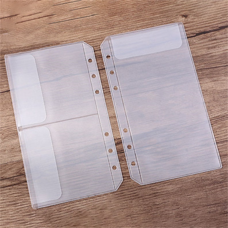 A6 Binder Pockets: Transparent PVC 6-ring Organizer - Etsy