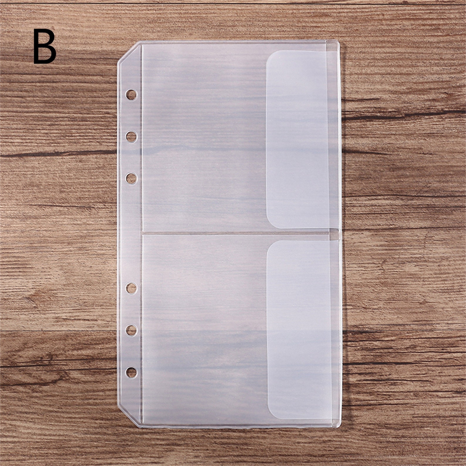 A6 Binder Pocket Pages, Clear PVC 6-ring Organizer Inserts, Refillable ...