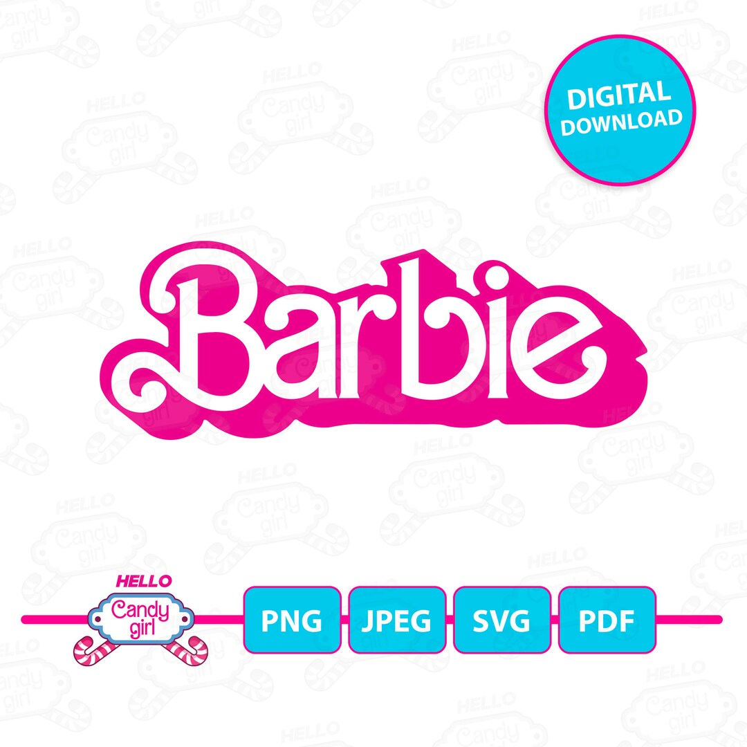 Barbi Logo Download, SVG, PNG, JPEG, Pdf, Party, Sticker, Digital, Pink ...