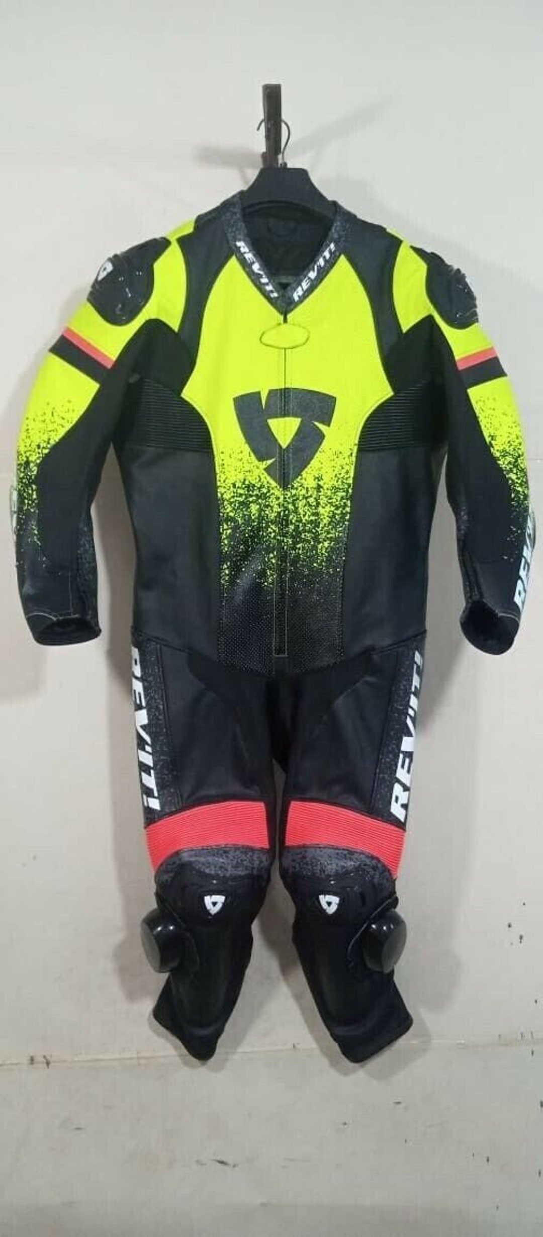 Rev'it Fluorescent SUIT Motorcycle-leather Suit - Etsy