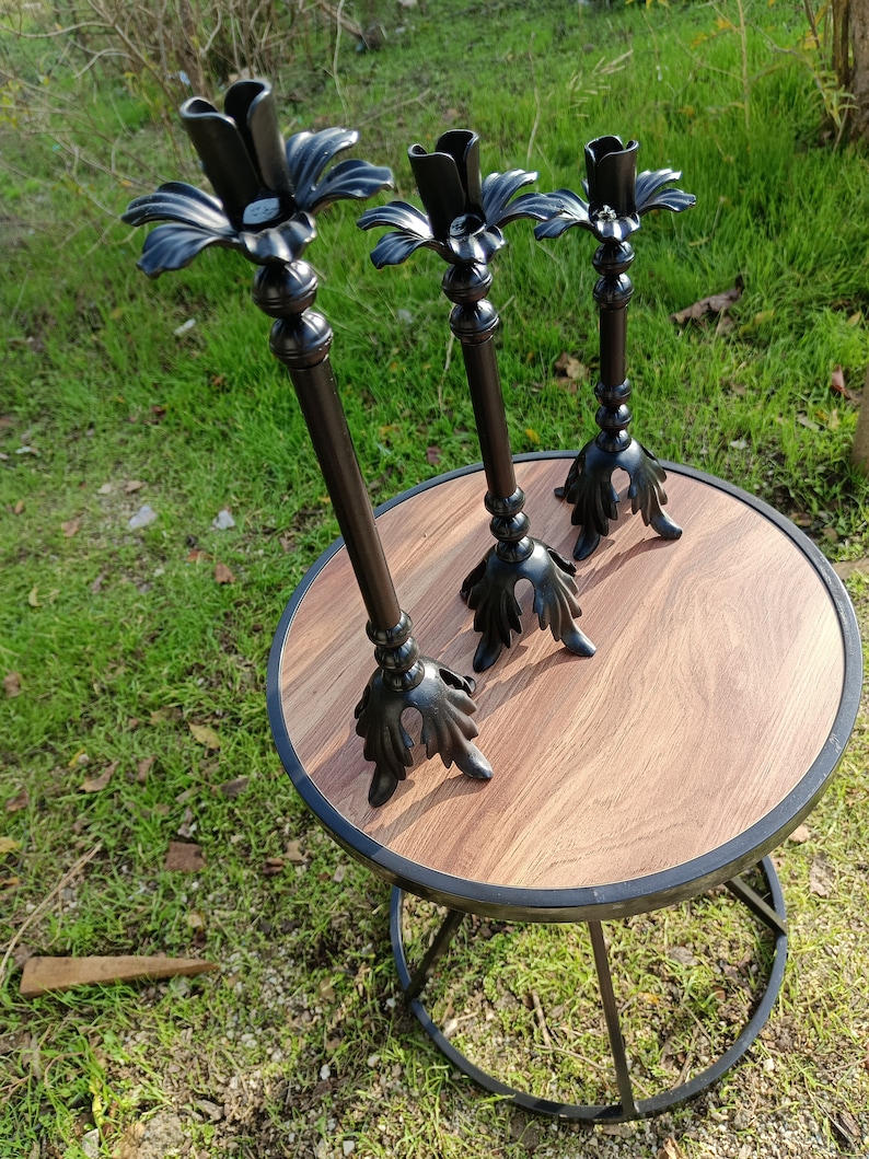 Candlestick Black Candlesticks Black Candlestick Decor Chic Candlestick ...