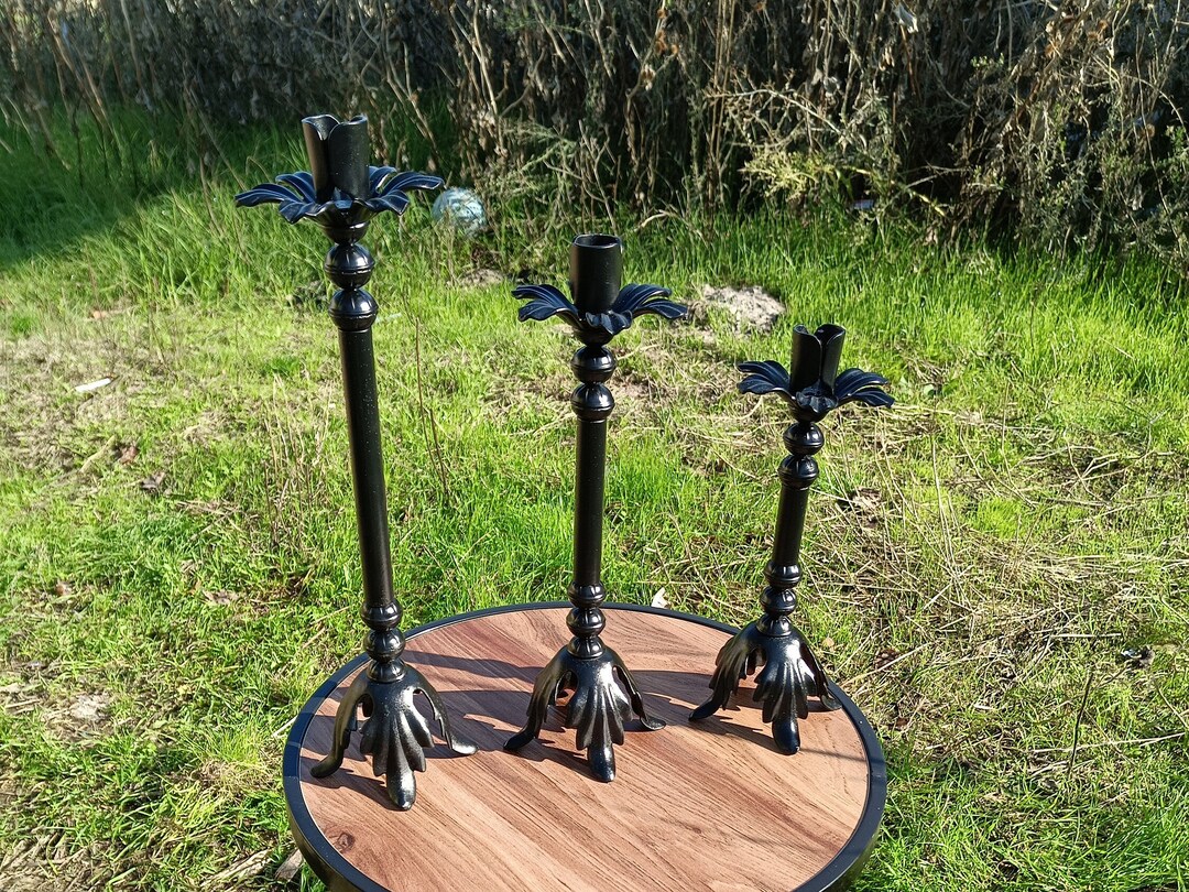 Candlestick Black Candlesticks Black Candlestick Decor Chic Candlestick ...