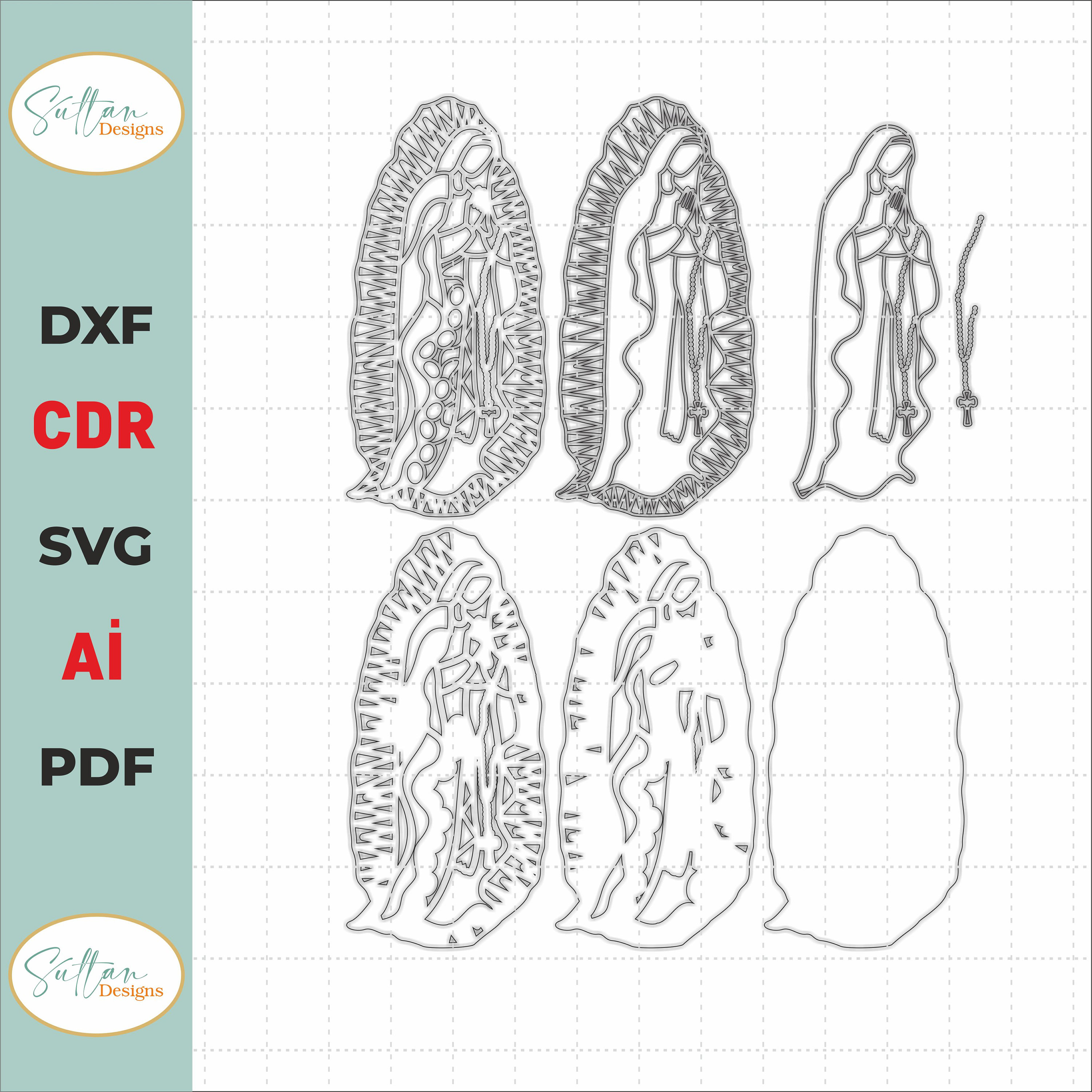 Virgin Mary Bundle Multilayer SVG, Virgin Mary Bundle Cut File,virgin ...