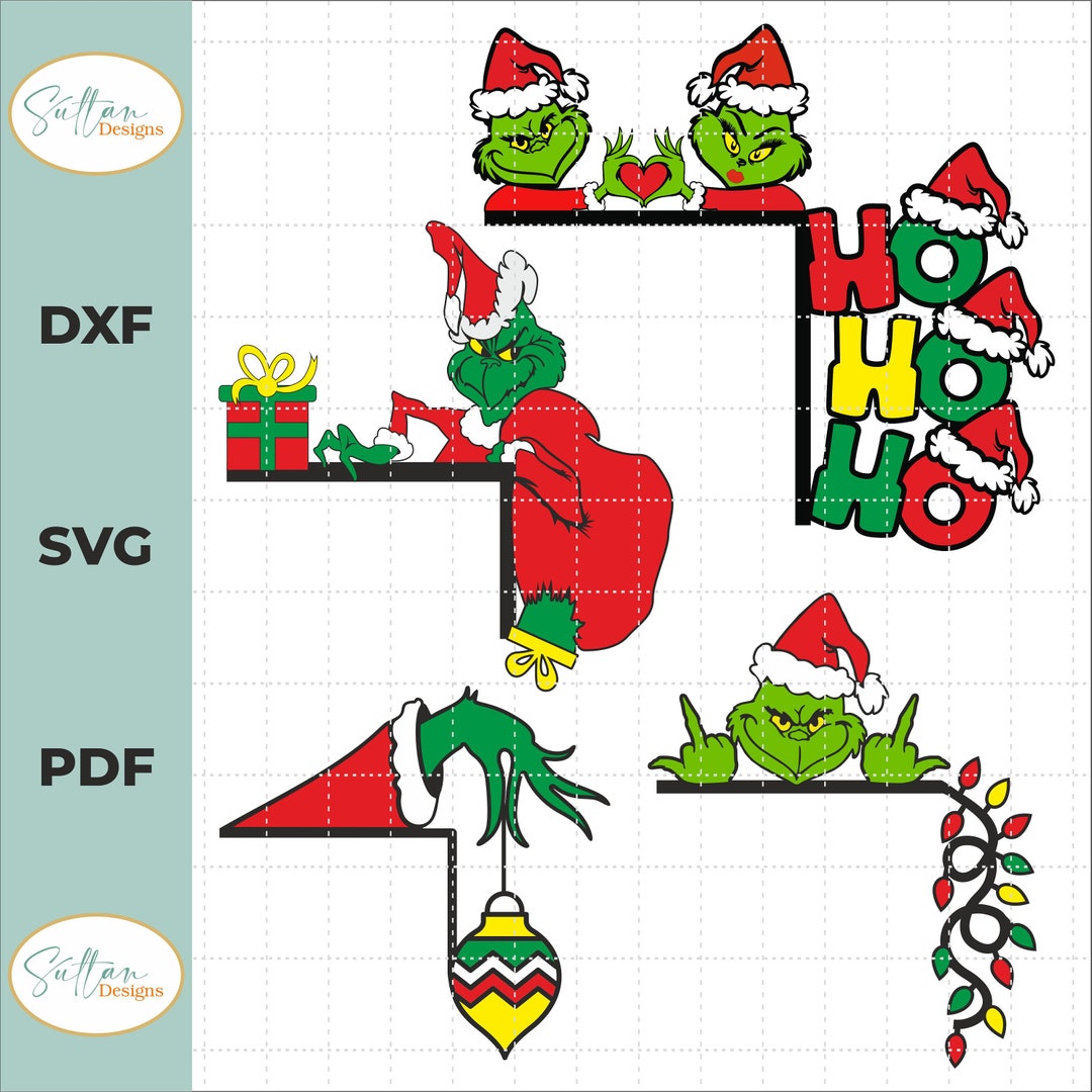 Merry Christmas Svg Laser Cut File Christmas Door Hanger Svg Santa