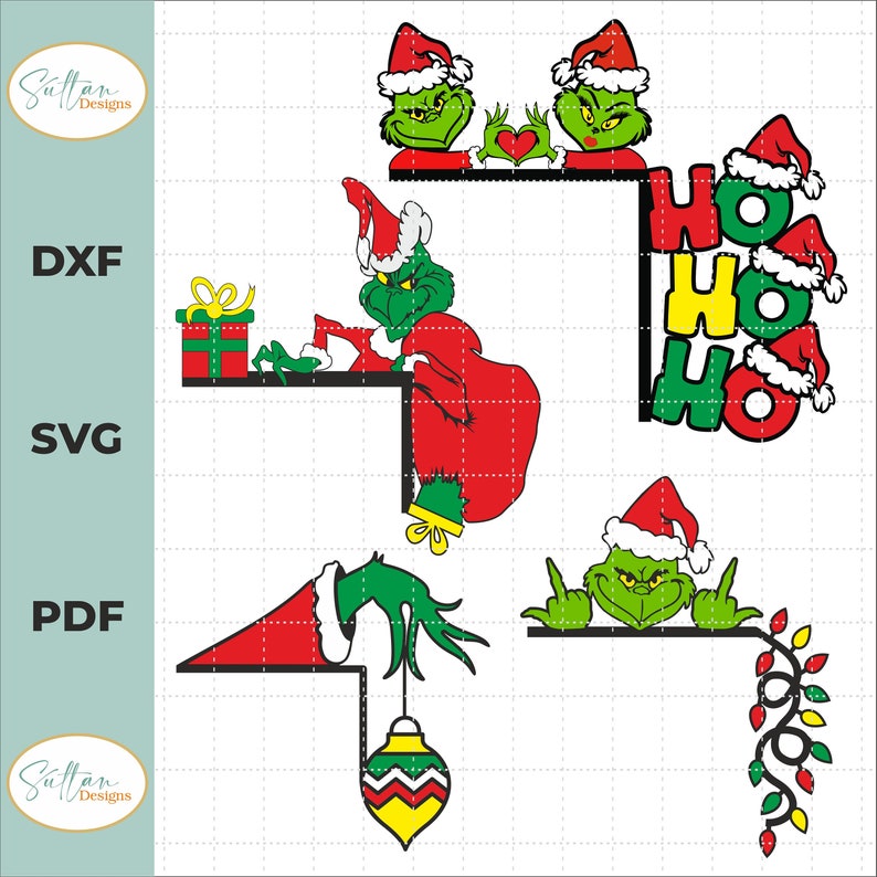 Merry Christmas Svg Laser Cut File Christmas Door Hanger Svg Santa