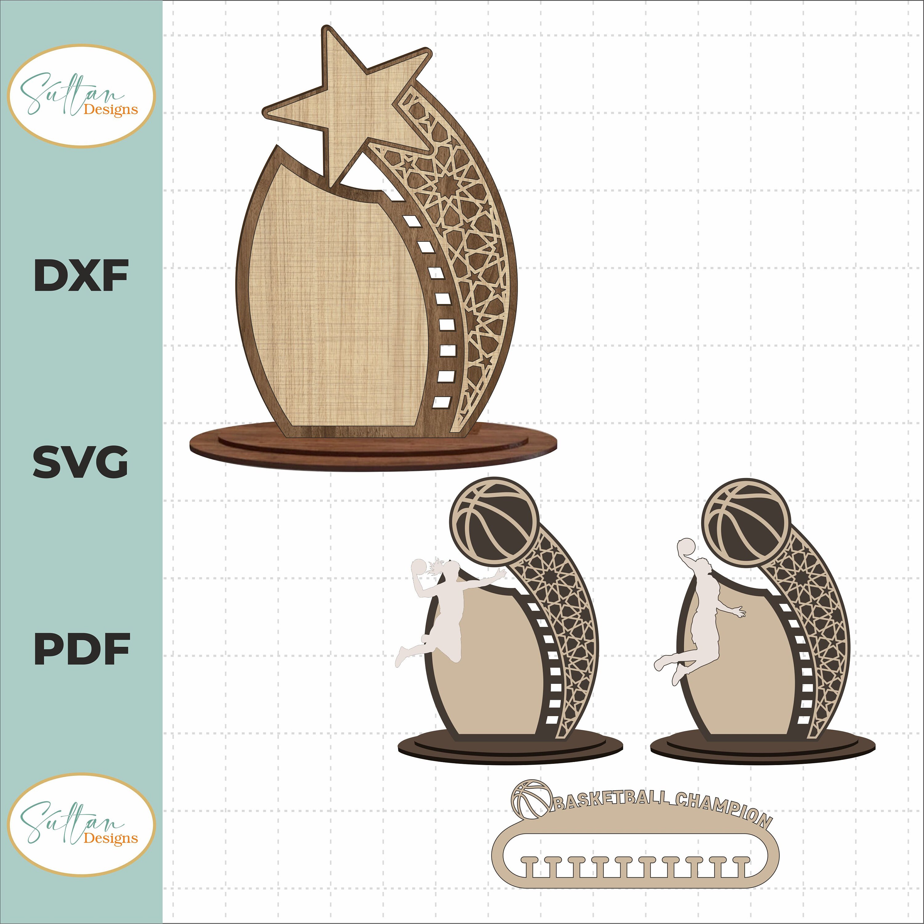 Different Athlete Design Award Trophy Laser Cut Files, Medal Hanger ...