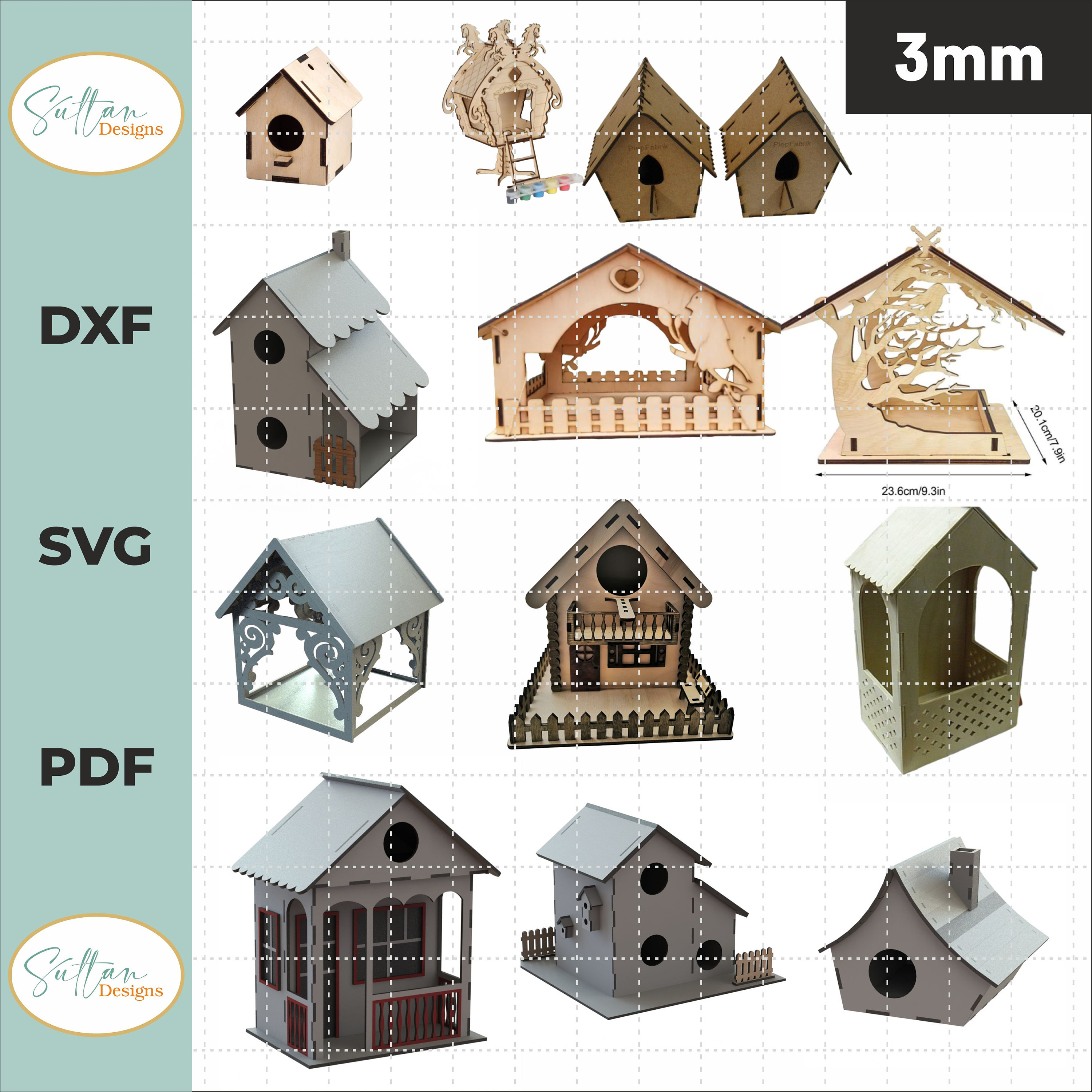 44 Laser Cut Bird House Vector Laser Template, Nesting Box Laser Cut ...