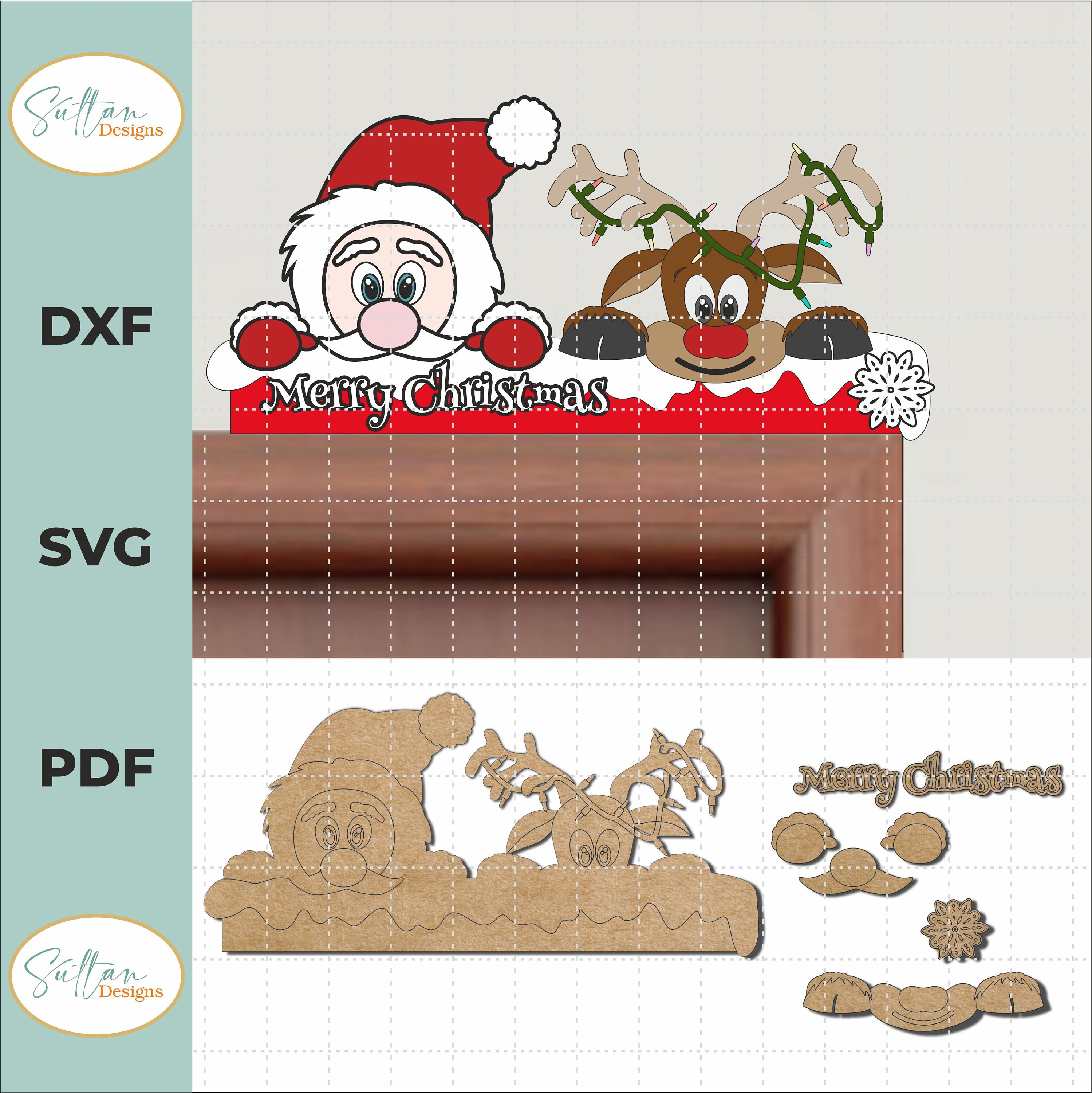 6 Christmas Door Hanger SVG, Christmas Door Corners Svg, Christmas Svg ...