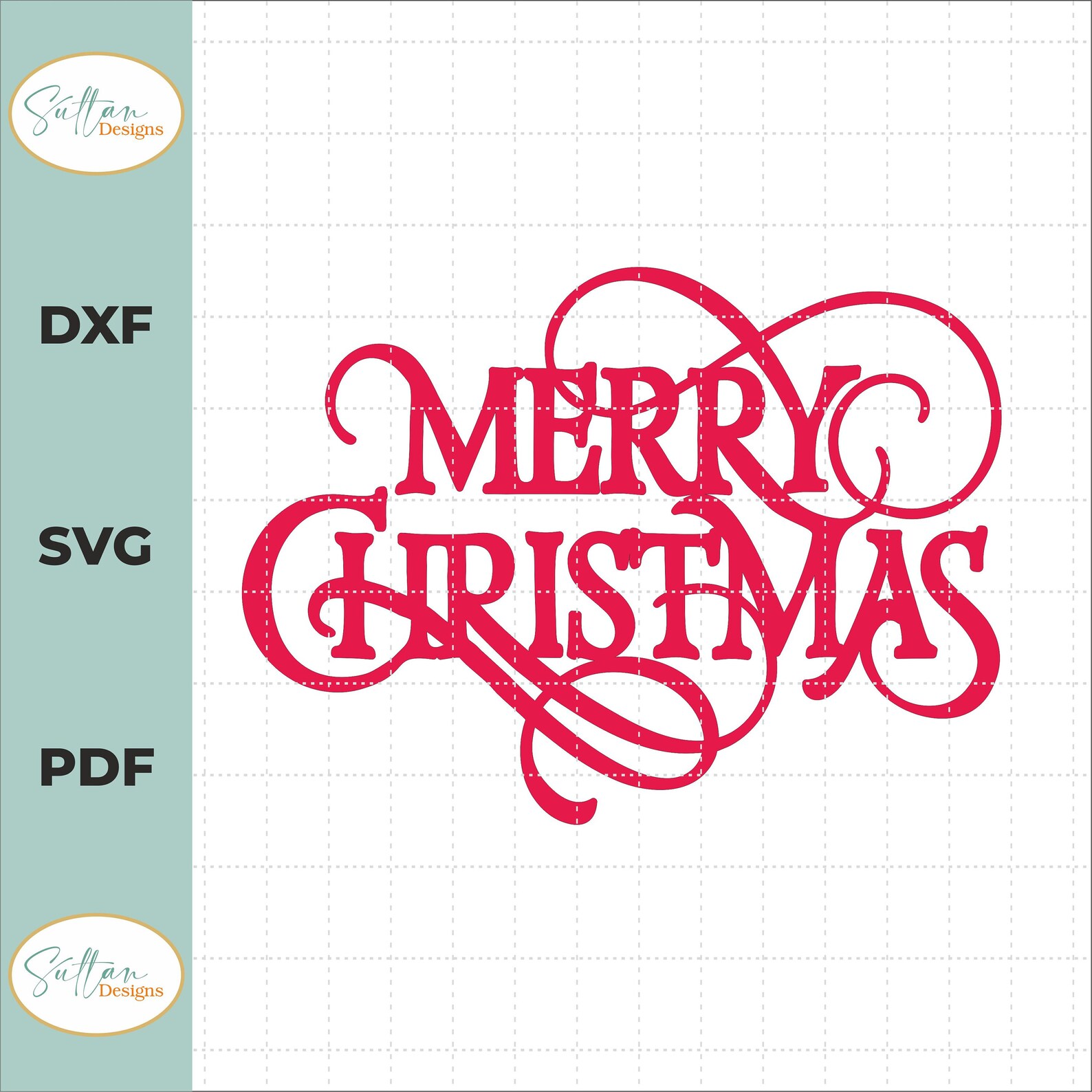 Merry Christmas SVG Laser Cut File. Merry Christmas Cricut File. Merry ...