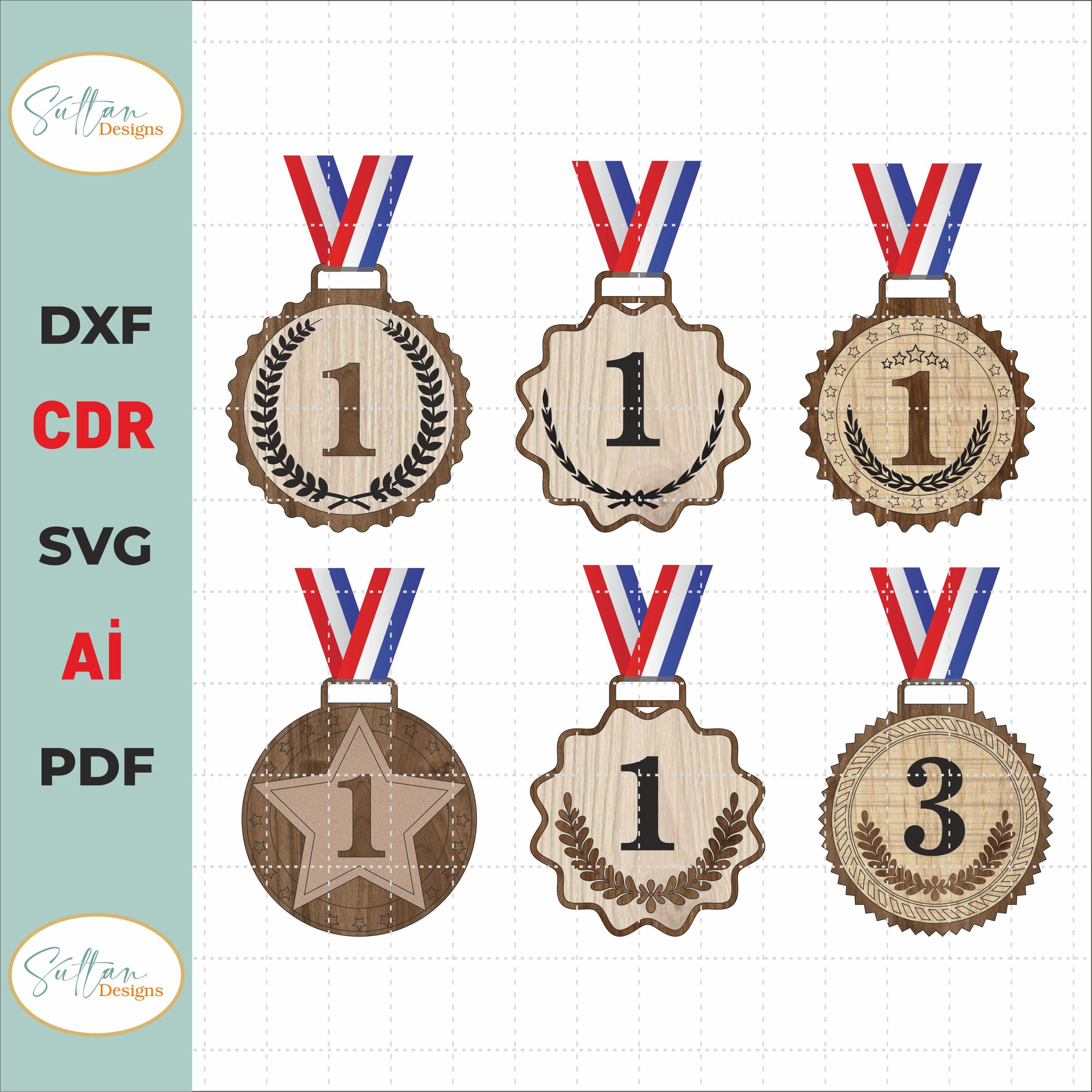 Elegant Trophy Set for 1st, 2nd and 3rd Place Awards,medal Shape ...