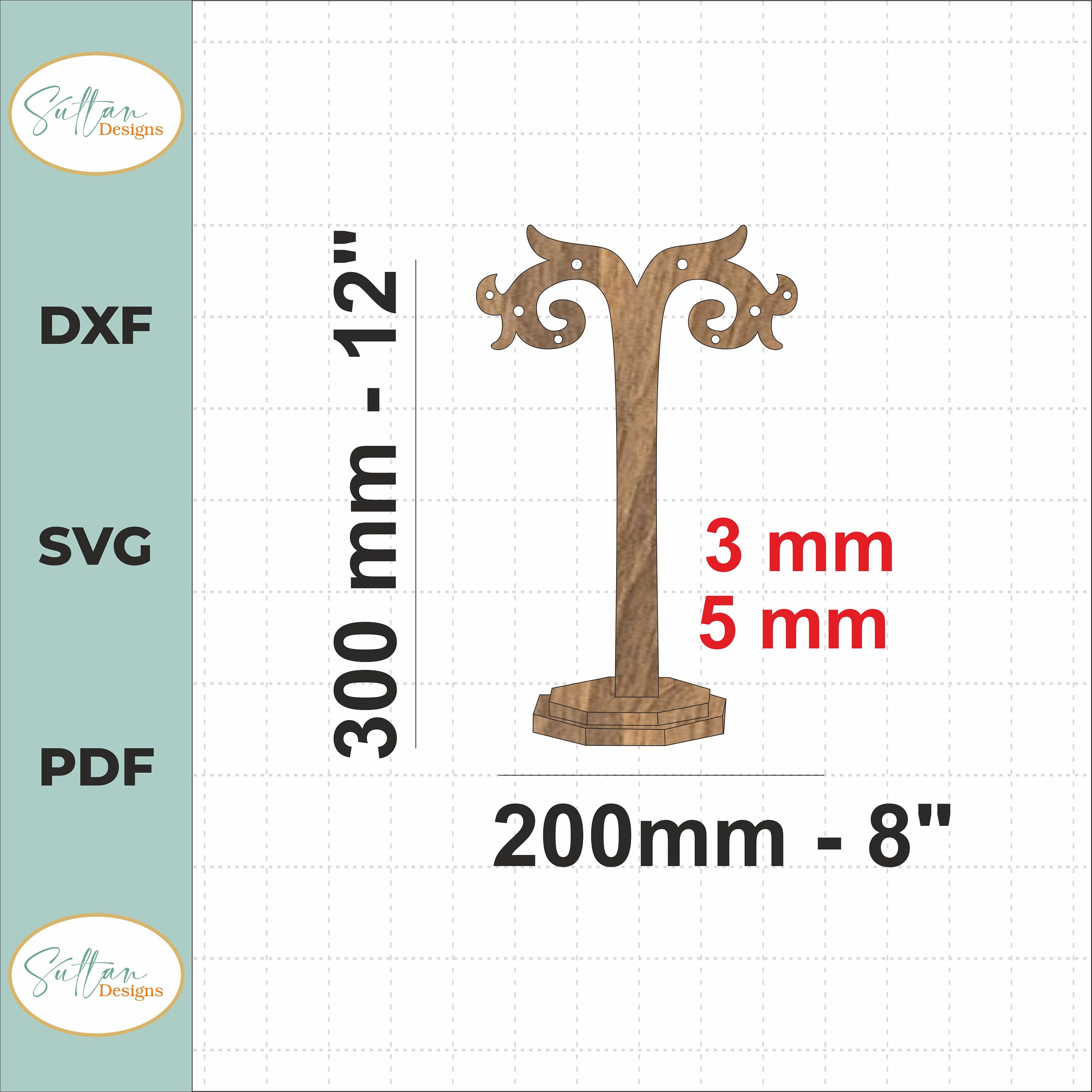 7 Earring Display SVG Filelaser Cut Earring Stand Svg Files, Earring ...