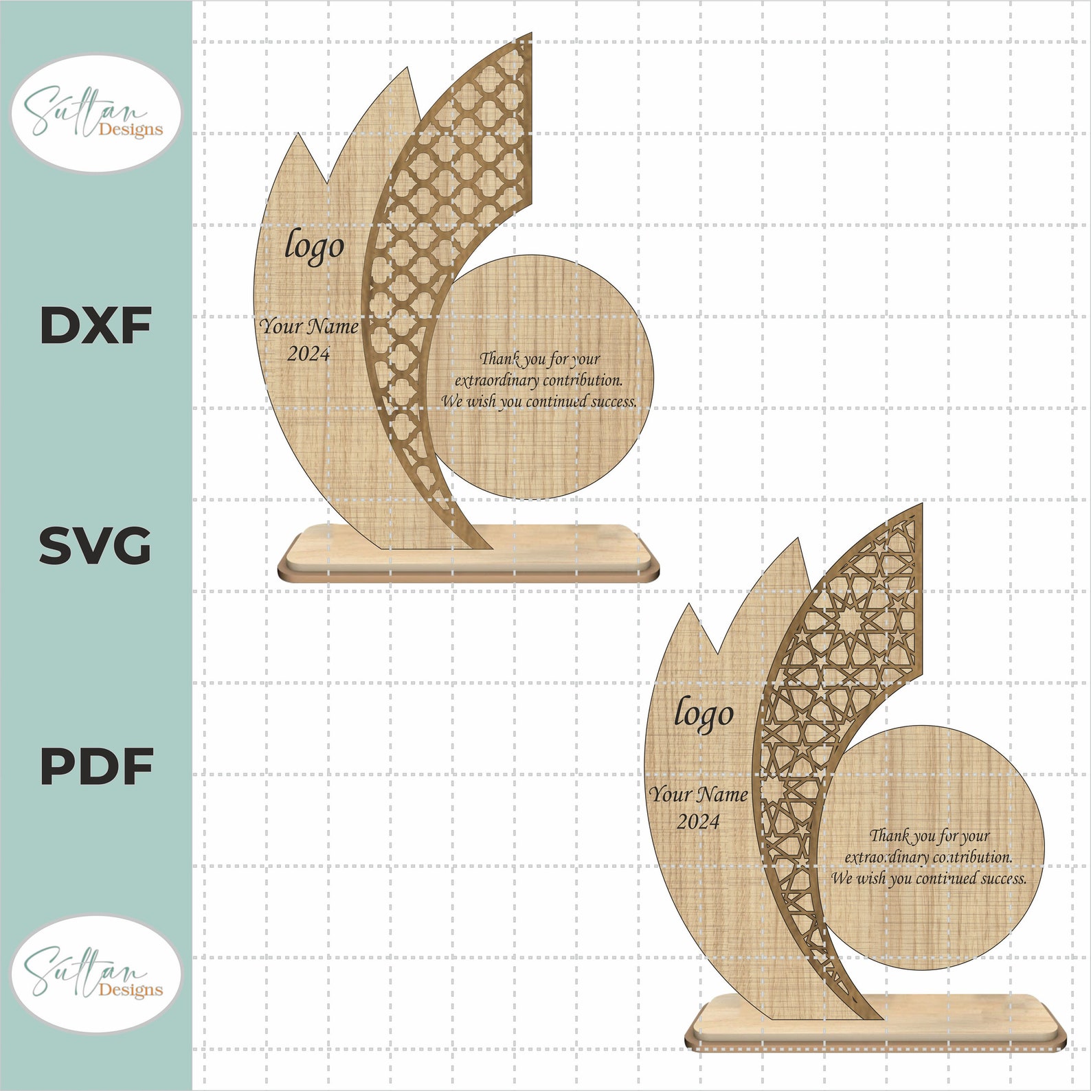 25 Different Design Award Trophy Laser Cut File Pack, Award Trophy SVG ...