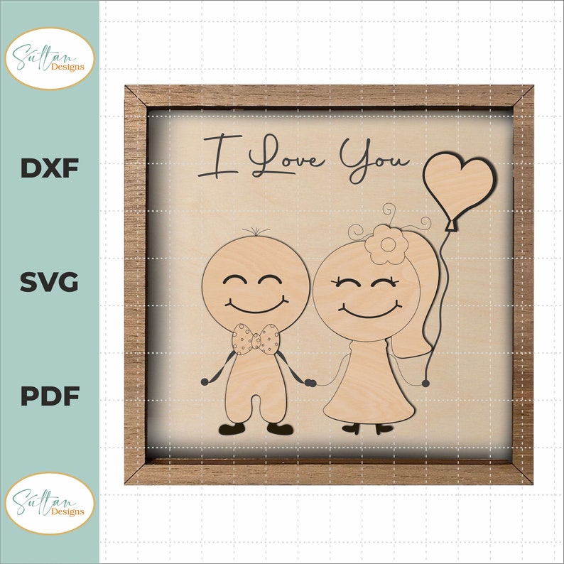 Personalized Couple Wooden Sign SVG , Valentines Day Gift for Her/him ...