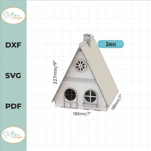 Laser Cut Bird House Dxf 6 Bird House Vector Laser Template Nesting Box ...