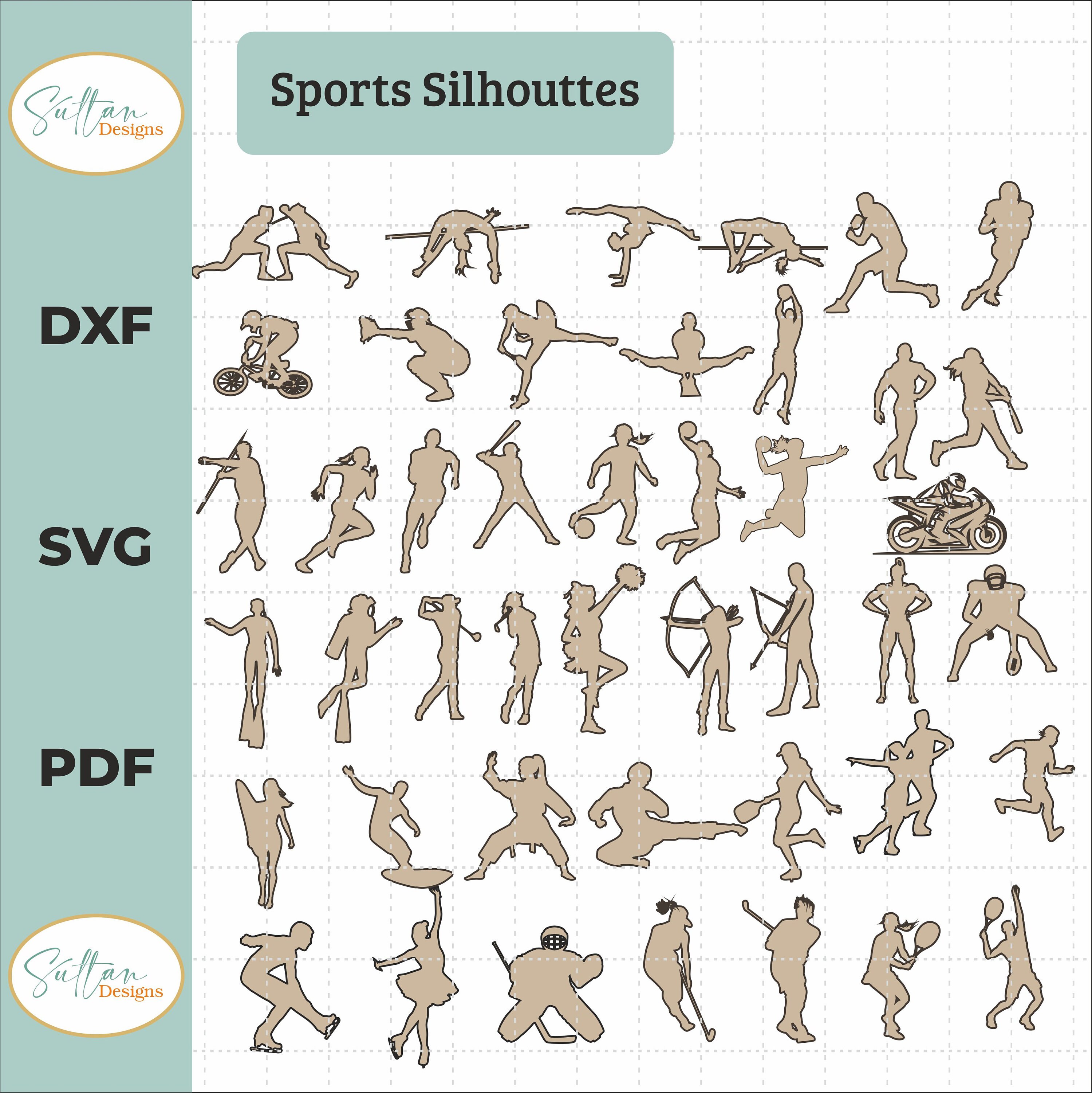 Pack of 44 Different Athlete Design Award Trophy Laser Cut Files, Medal ...