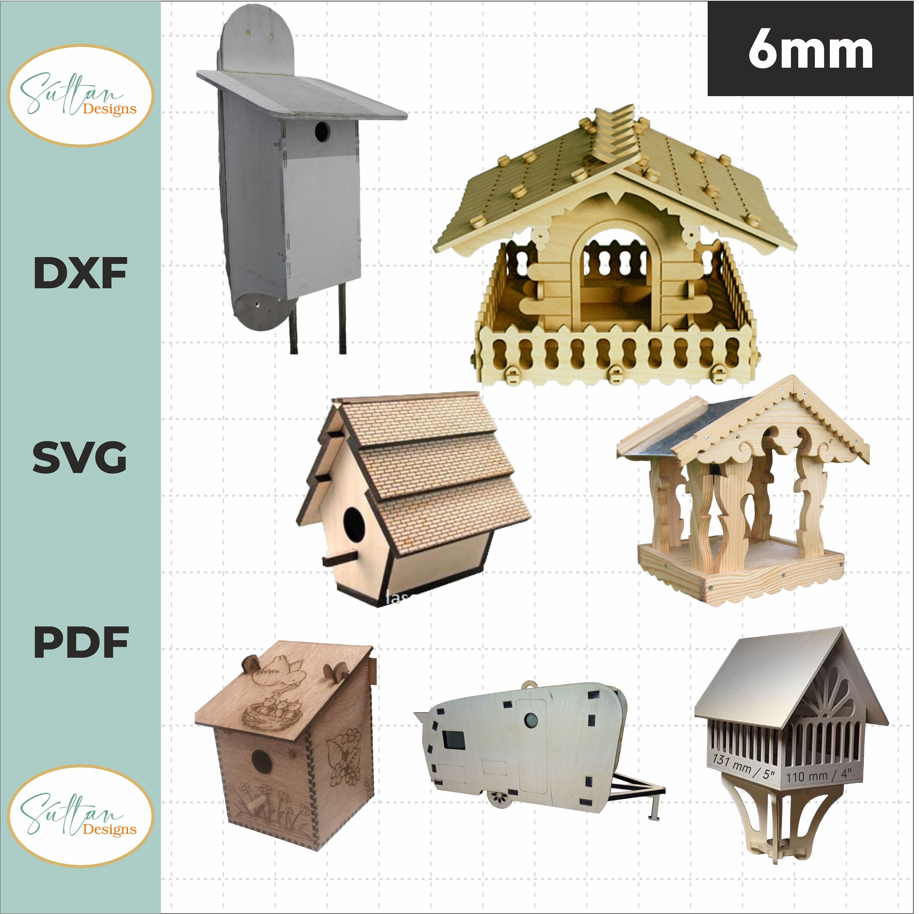 44 Laser Cut Bird House Vector Laser Template, Nesting Box Laser Cut ...