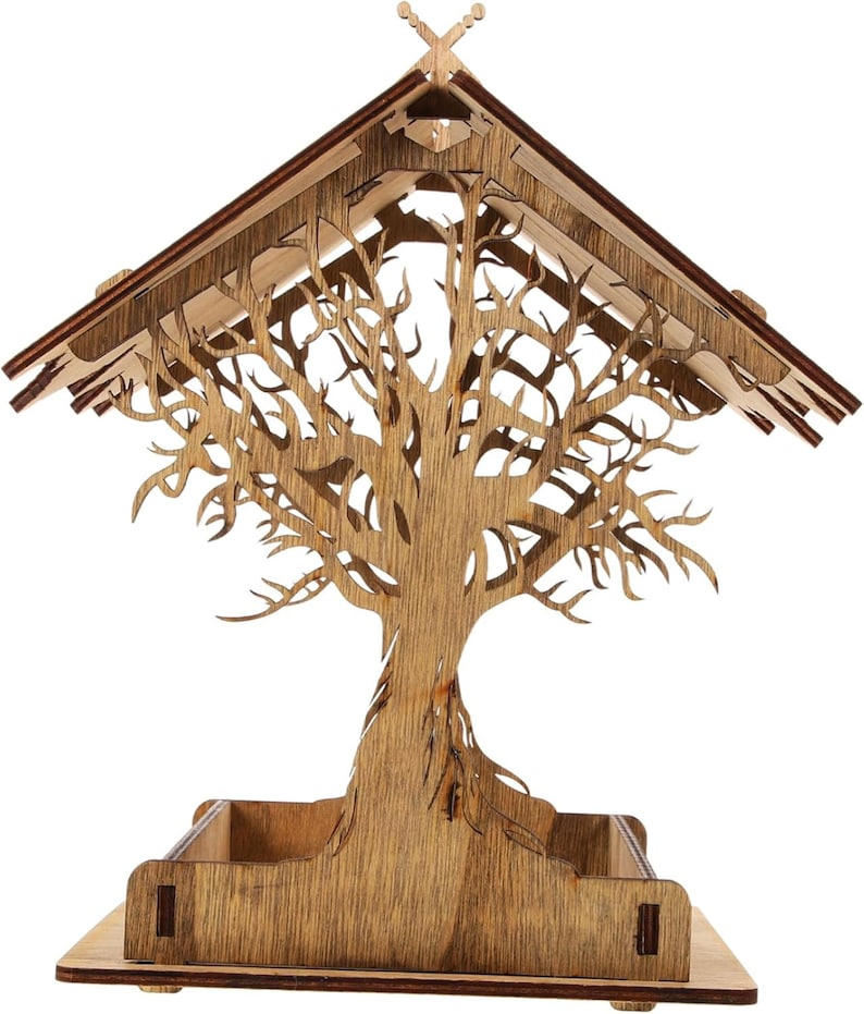 6 Laser Cut Bird House Dxf 6 Bird House Vector Laser Template Nesting ...