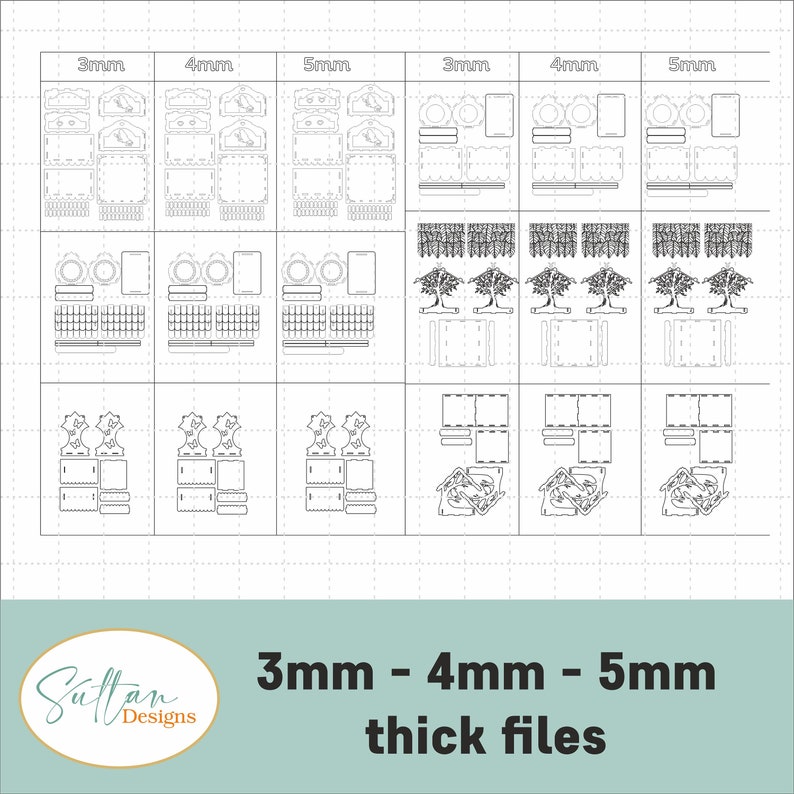 6 Laser Cut Bird House Dxf 6 Bird House Vector Laser Template Nesting ...