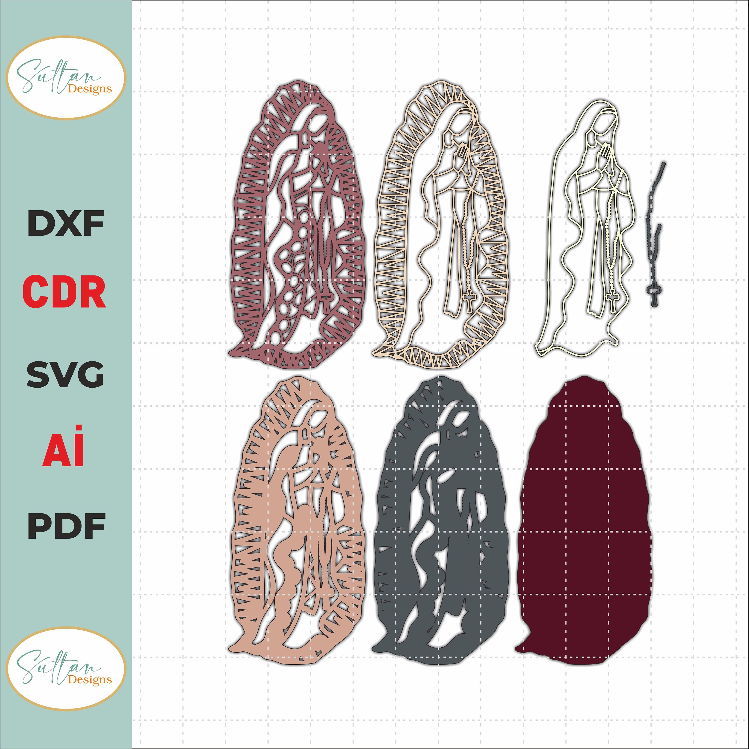 Virgin Mary Bundle Multilayer SVG, Virgin Mary Bundle Cut File,virgin ...