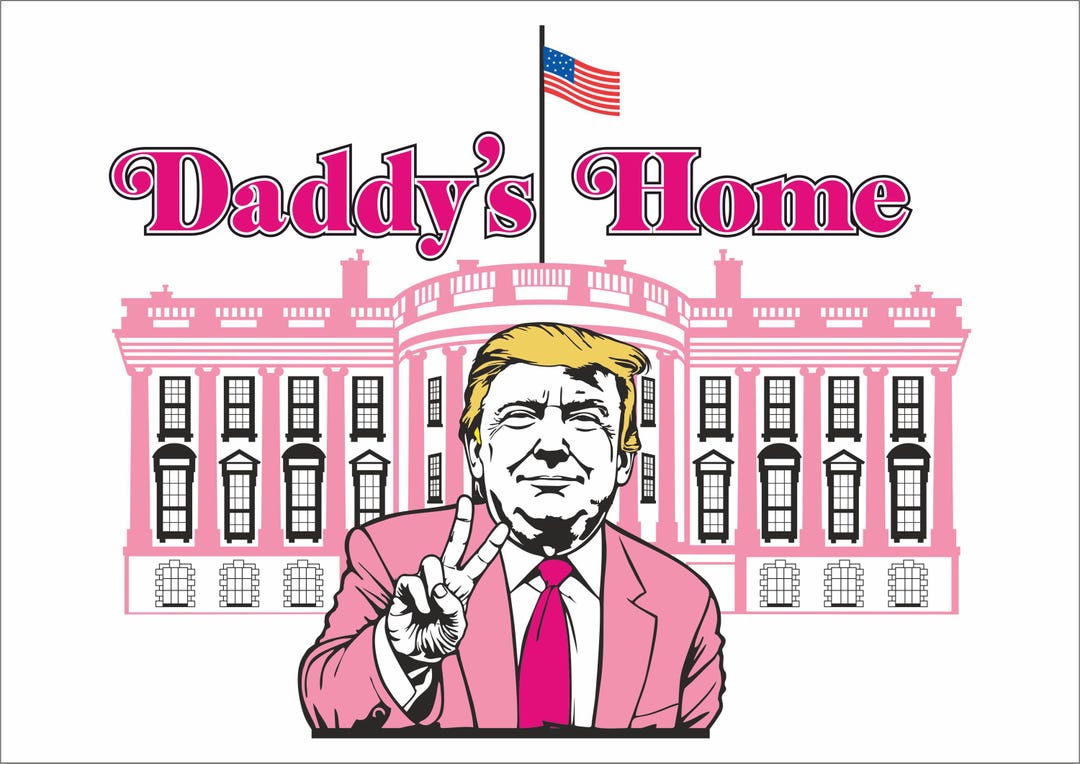 Trump Daddy's Home Svg, Daddys Home White House Pink Trump SVG, Trump ...