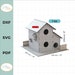 Laser Cut Bird House Dxf 6 Bird House Vector Laser Template Nesting Box ...